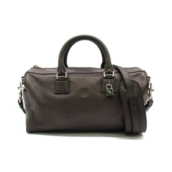 Loewe | Bags | Loewe 2way Boston Bag Gray Metallic Leather | Poshmark